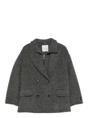 ERMANNO FIRENZE Double-breasted Zip-fastening Jacket - Grey