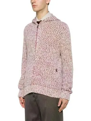 Eleventy Zip-up Hooded Cardigan - Red