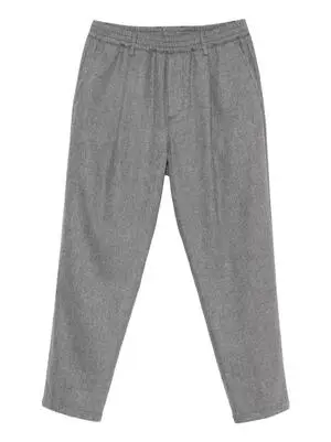 Eleventy Pleated Elasticated-waist Trousers - Grey