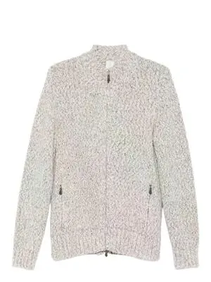 Eleventy Long-sleeve Zip-fastening Cardigan - Brown