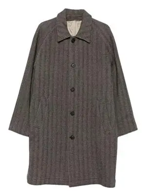Eleventy Cashmere Herringbone Coat - Brown