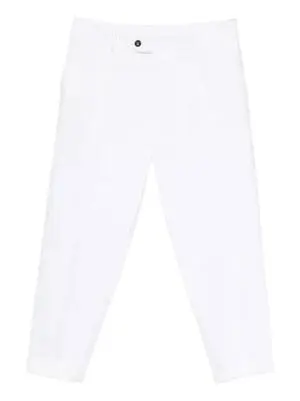 Eleventy Pleated Front Tailored Trousers - White