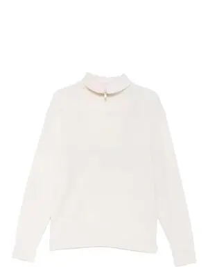 Eleventy Wool Quarter-zip Sweater - Neutrals