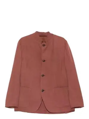 Eleventy Mandarin-collar Buttoned Jacket - Brown