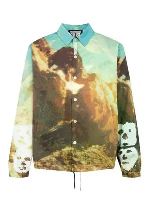 PLEASURES Graphic-print Jacket - Brown