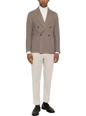 Eleventy Slim-fit Chino Trousers - Neutrals
