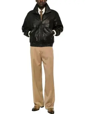 LARDINI Pleated Straight-leg Trousers - Neutrals
