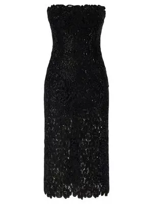 ERMANNO SCERVINO Ermanno Scervino Crystal-Embellished Lace-Knit Midi Dress