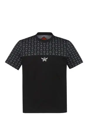 Mcm Monogram Print T-shirt - Black