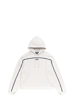 StÜssy Oval Pullover Hoodie With Contrast Piping - Stone