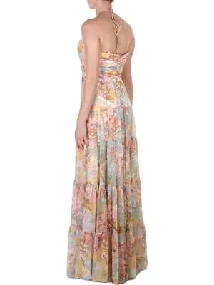 Ralph Lauren Floral Print Halterneck Maxi Dress - Blue