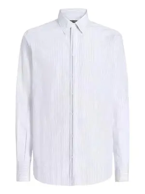 Dolce & Gabbana Striped Poplin Martini Shirt - White