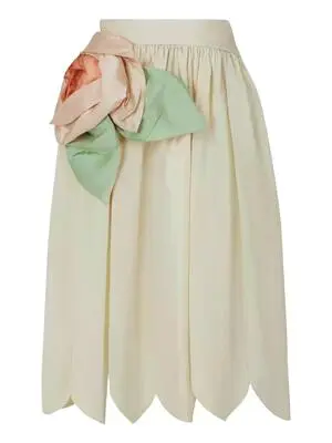 Simone Rocha Rosette Basque Midi Skirt - Neutrals