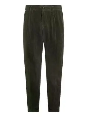 04651 / A TRIP IN A BAG Pleated Corduroy Trousers - Green