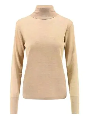 Aspesi Fine Knit Roll Neck Long Sleeve Top - Neutrals