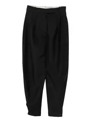 RÓHE Pleated Button-cuff Trousers - Black