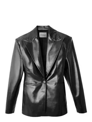 Andamane Single-breasted Blazer With Peak Lapels - Black