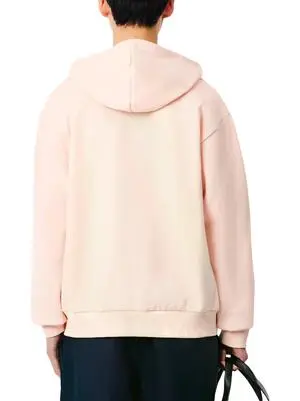 Lacoste Logo-patch Zip-up Hoodie - Pink