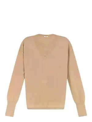 Aspesi Fine Knit V-neck Top - Neutrals