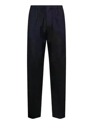 LARDINI Elasticated Waistband Pressed-crease Trousers - Blue