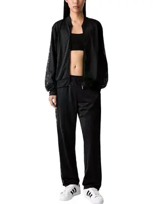 Adidas Animal Pattern Detail Logo Tracksuit - Black
