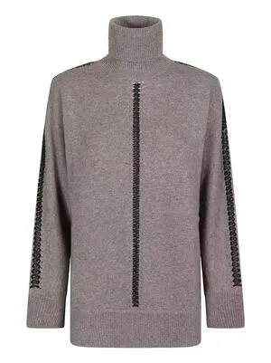 P.a.r.o.s.h Ribbed Trimmed Turtleneck Sweater - Neutrals