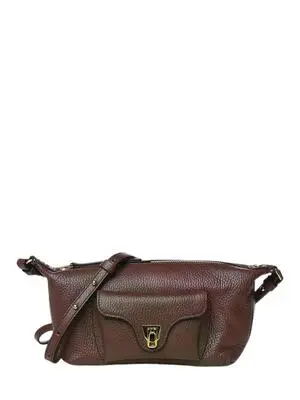 COCCINELLE Grained Leather Shoulder Bag - Brown