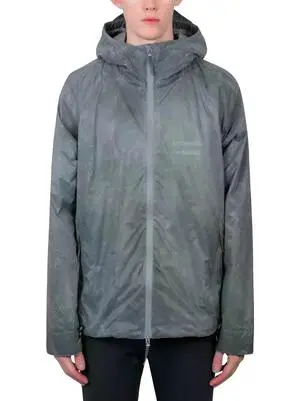 OPTIMISTIC RUNNERS Waxed Hooded Zip Jacket - Grey