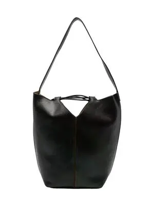 Hereu Riba Leather Bucket Bag - Black