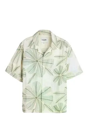 CORRIDOR Floral-embroidered Linen Shirt - Neutrals