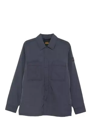 BOSS Logo-patch Chest-pocket Jacket - Blue