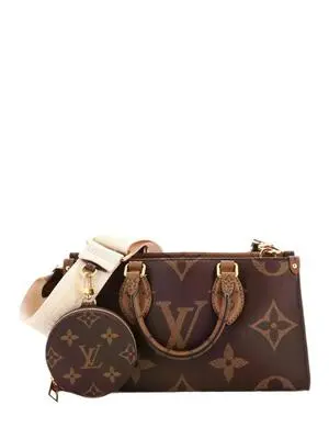 LOUIS VUITTON Onthego Tote Reverse Monogram Giant East West Shoulder Bag - Brown