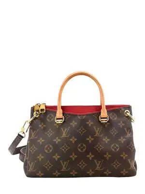 LOUIS VUITTON Pallas Tote Monogram Canvas Shoulder Bag - Brown