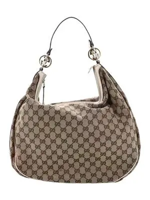Gucci Gg Canvas Medium Hobo Bag - Brown