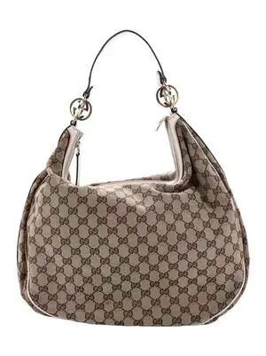 Gucci Gg Canvas Medium Hobo Bag - Brown