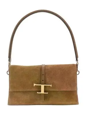 TOD'S Timeless Suede Shoulder Bag - Brown