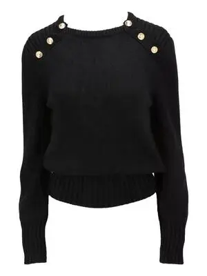 ISAIA Isaia Button-Embellished Crew Neck Sweater