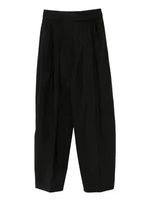 Sportmax Zorro Pleated Wide Leg Trousers - Black