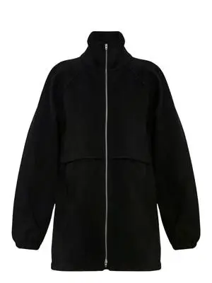 JIL SANDER Wool Stand Collar Jacket - Black