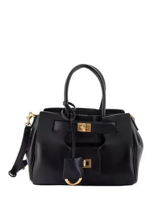 Balenciaga Bel Air" Carry All Leather Mini Tote Bag - Black