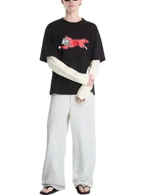 BILLIONAIRE BOYS CLUB - ICE CREAM Running Dog Layered Long-sleevet-shirt - Black