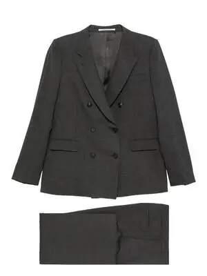 Tagliatore Double-breasted Peak-lapels Suit - Grey