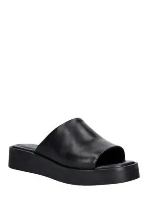 VAGABOND SHOEMAKERS Danya Leather Flatform Slides - Black