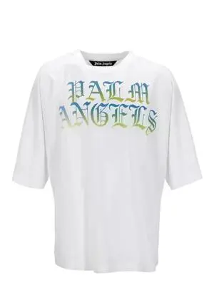 Palm Angels Gothic-logo Oversized T-shirt - White