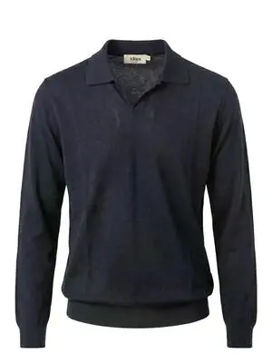 Altea Polo-collar Long-sleeve Sweater - Blue