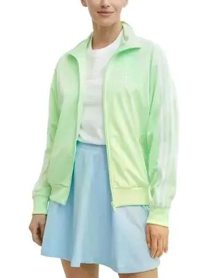 Adidas Three-stripe Zip Jacket With Logo Detail - Green