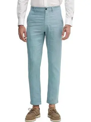 TRUSSARDI Slim-fit Embroidered Logo Trousers - Blue