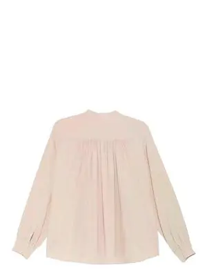 YVES SALOMON Pleated Silk Crepe Shirt - Neutrals