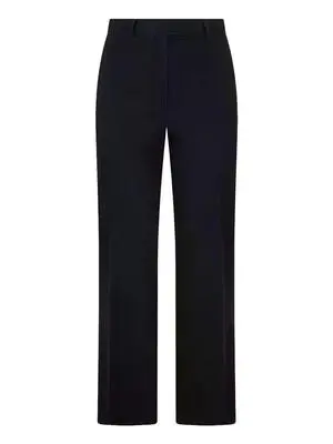 Max Mara Pressed Crease Straight-leg Trousers - Black