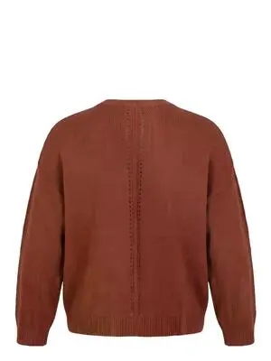 Valentino Garavani Open-knit Crew-neck Sweater - Brown